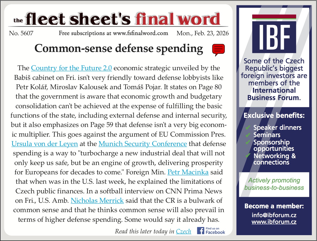 Common-sense defense spending | FSFinalWord.com